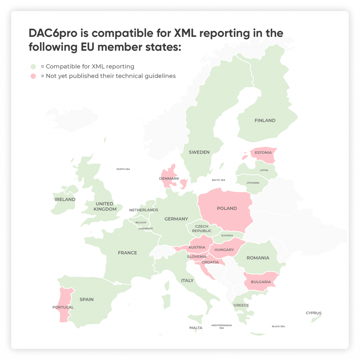 You can report in each EU member-state* in XML with DAC6pro!