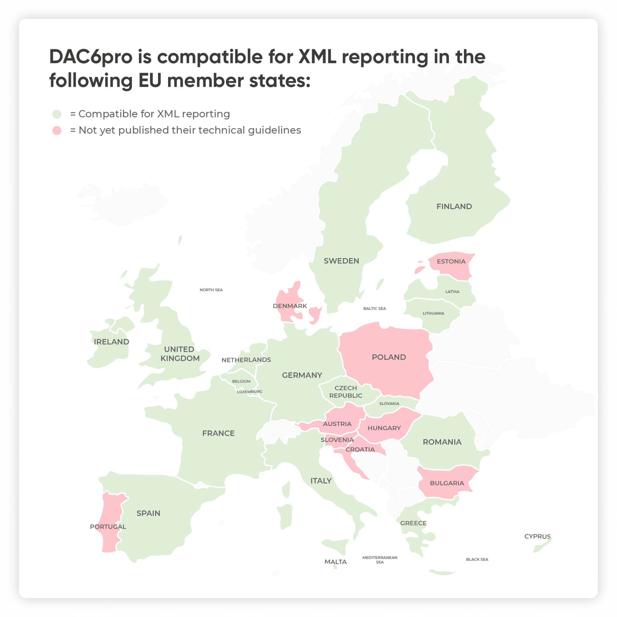 You can report in each EU member-state* in XML with DAC6pro!