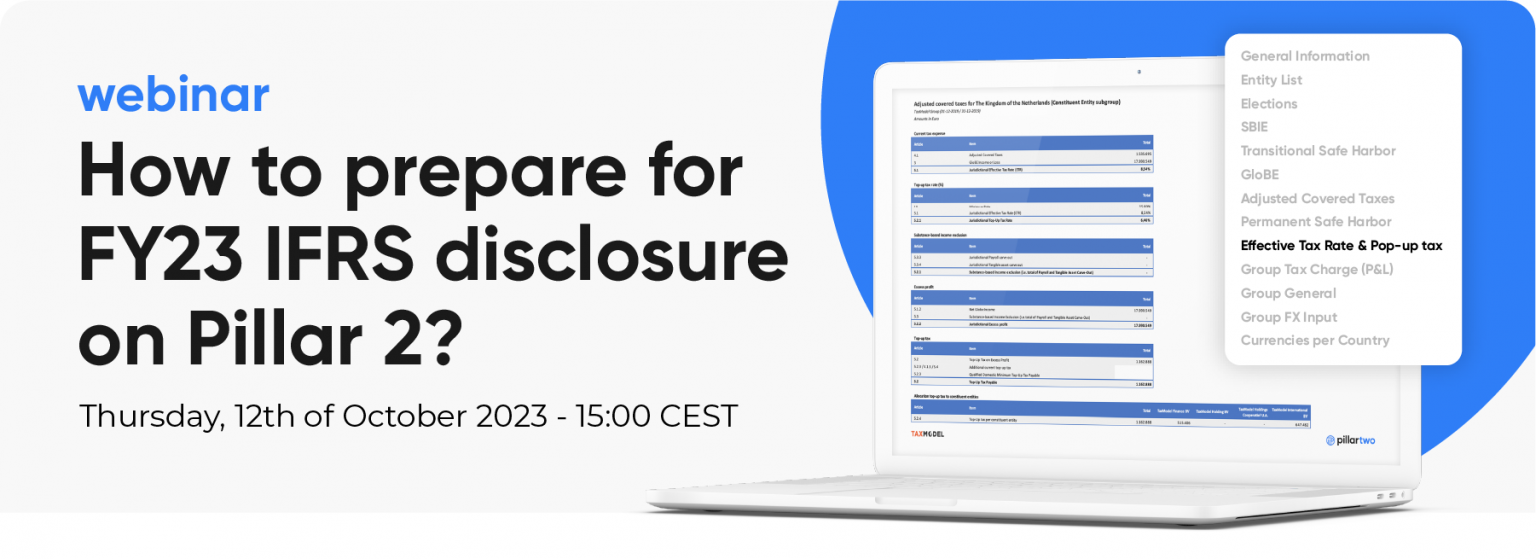 Webinar : How to prepare for FY23 IFRS disclosure on Pillar 2?