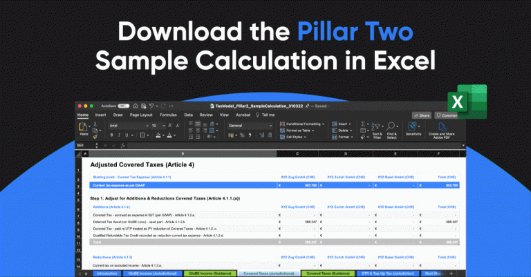 Pillar 2: Top-Up Tax Sample Calculation for one single constituent entity